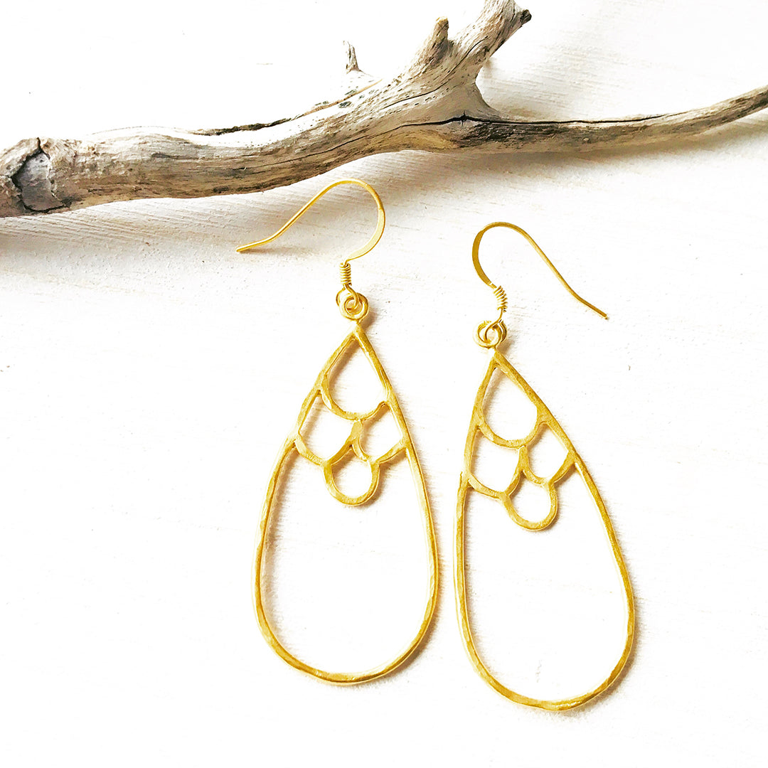 Mermaid Teardrop Earrings Large – Debby Sato Designs
