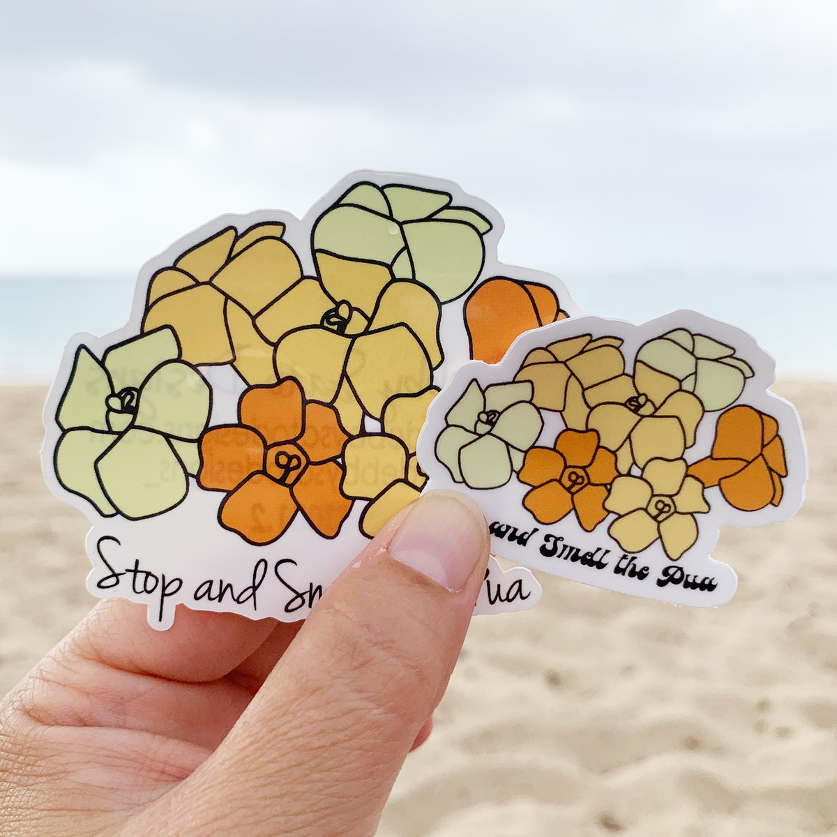 Stop & Smell The Pua Sticker – Debby Sato Designs