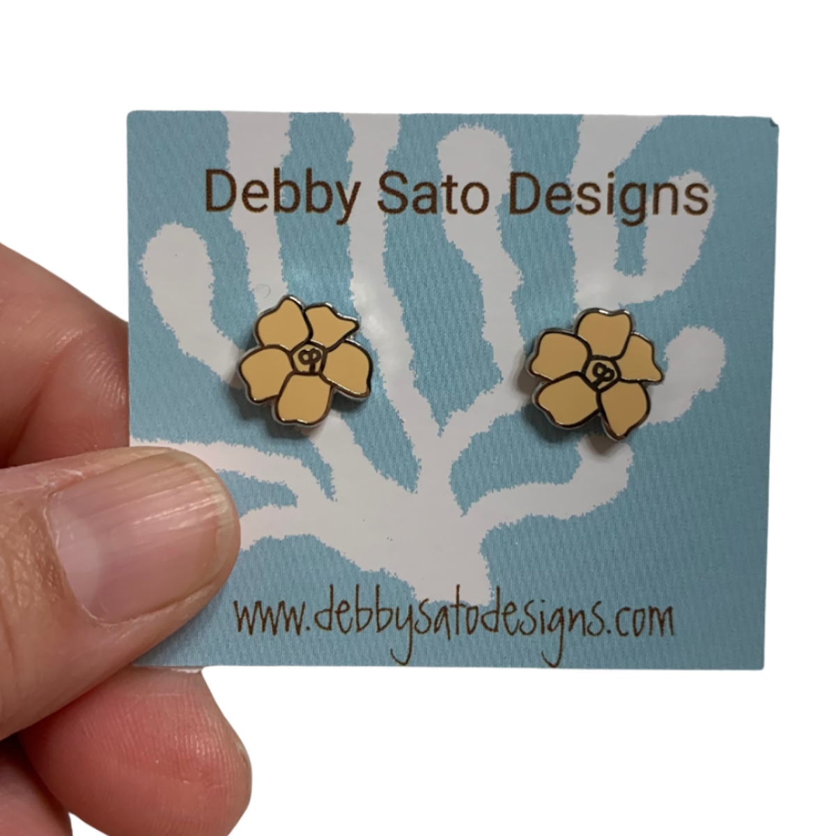 Puakenikeni Stud Earrings – Debby Sato Designs