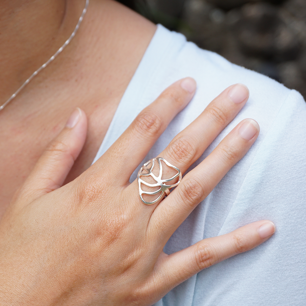 Kalo Ring, Taro Ring (Sterling Silver) – Debby Sato Designs