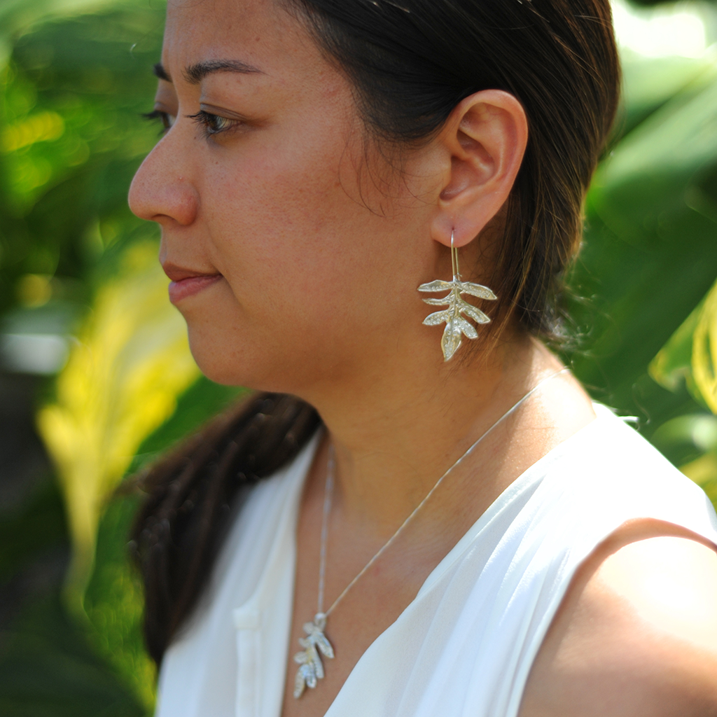 Lau'ae Fern Necklace, Hawaiian Fern (Sterling Silver) – Debby Sato Designs