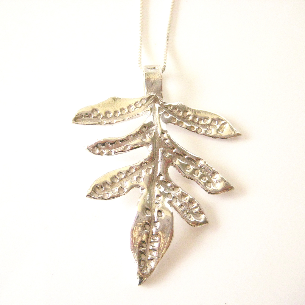 Lau'ae Fern Necklace, Hawaiian Fern (Sterling Silver) – Debby Sato Designs