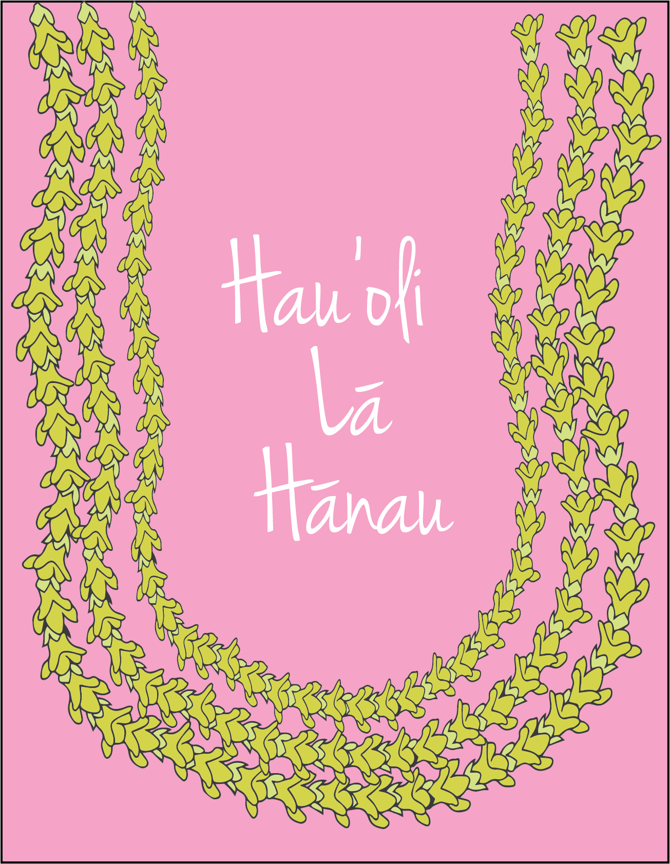 Pakalana Hau'oli Lā Hānau Hawaiian Birthday Greeting Card Blue – Debby ...